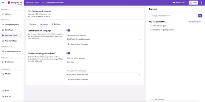 Configure a Retrieval Tool